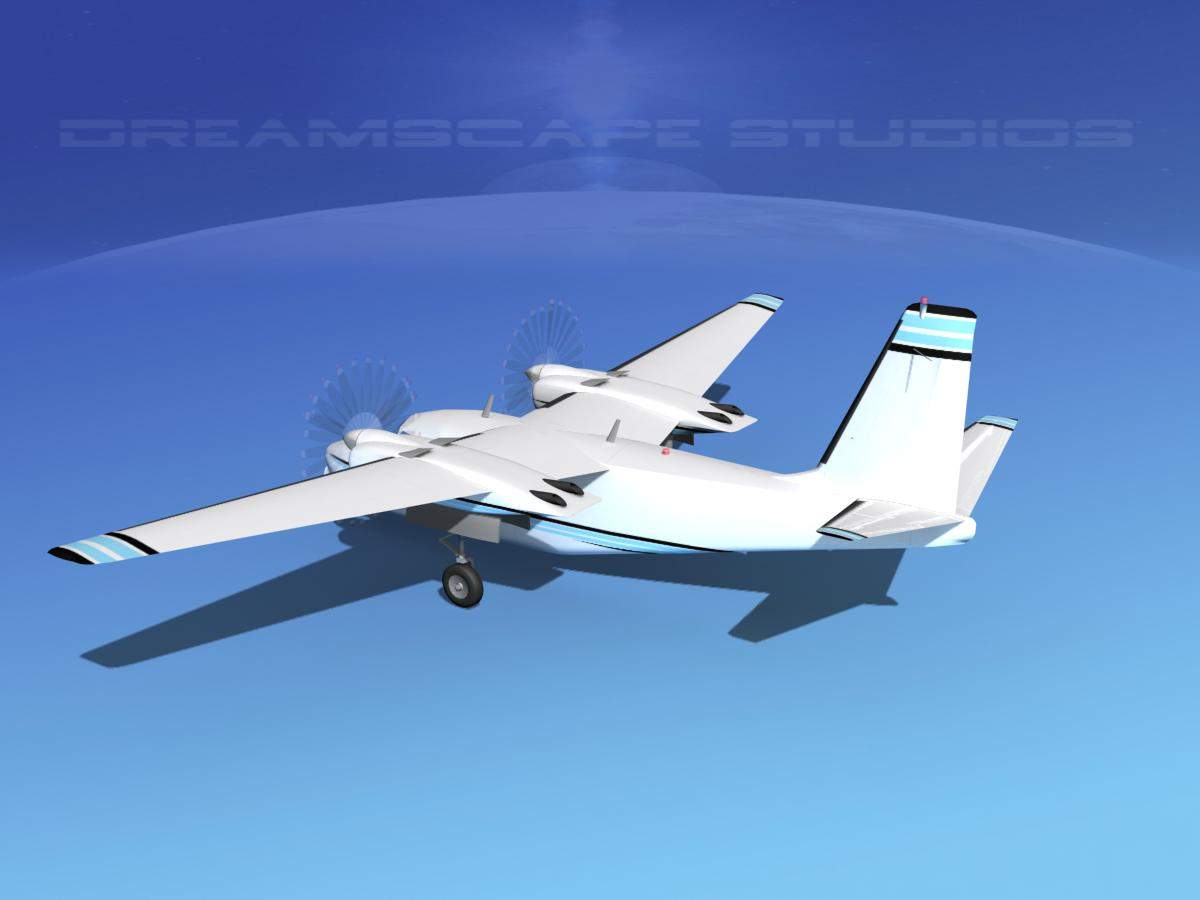 Rockwell Aero Commander 500 V08 - 3D Model by Dreamscape Studios