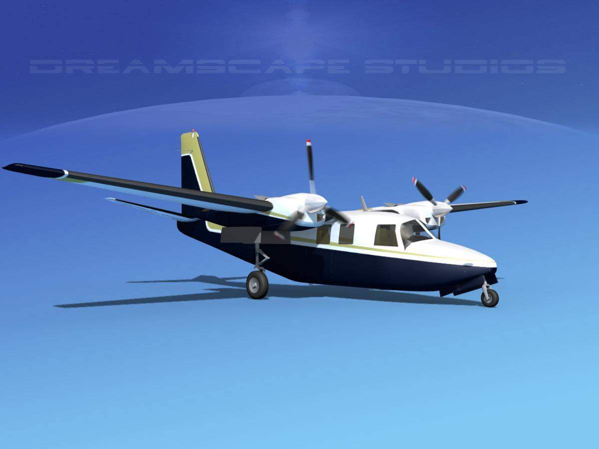 Rockwell Aero Commander 500 V09 - 3D Model by Dreamscape Studios