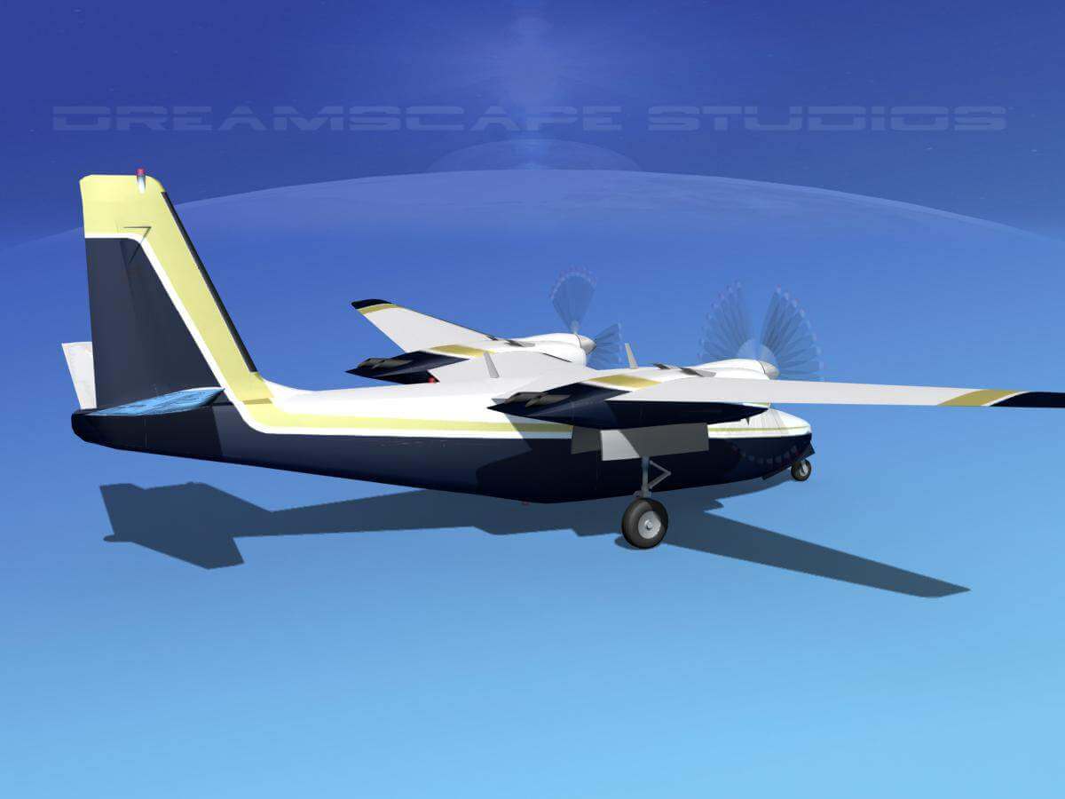 Rockwell Aero Commander 500 V09 - 3D Model by Dreamscape Studios
