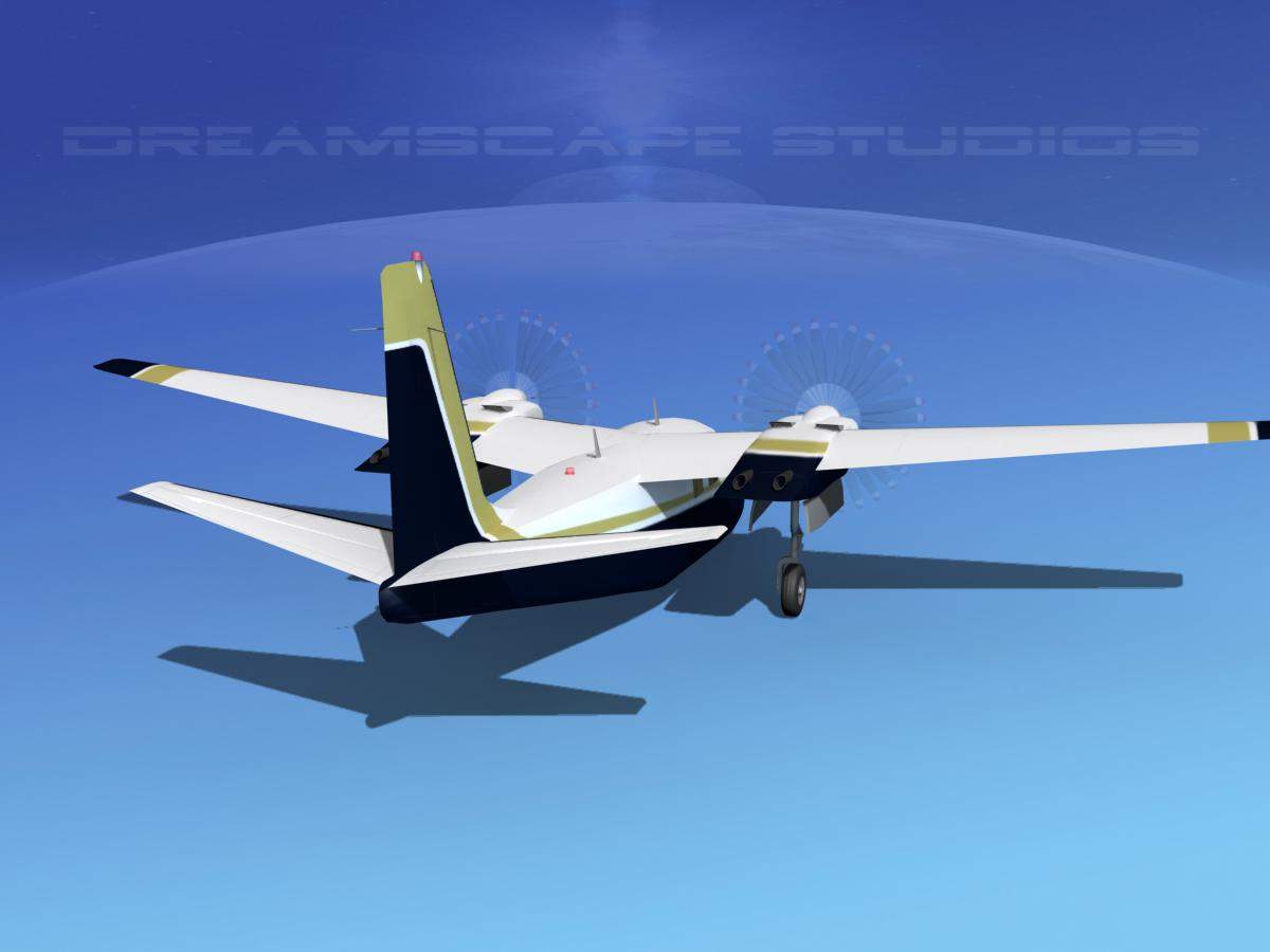 Rockwell Aero Commander 500 V09 - 3D Model by Dreamscape Studios