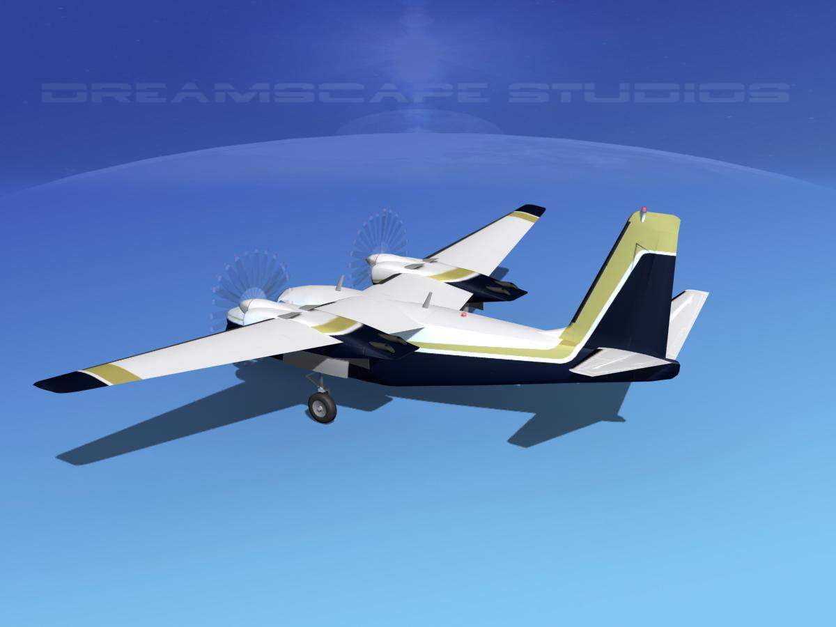 Rockwell Aero Commander 500 V09 - 3D Model by Dreamscape Studios