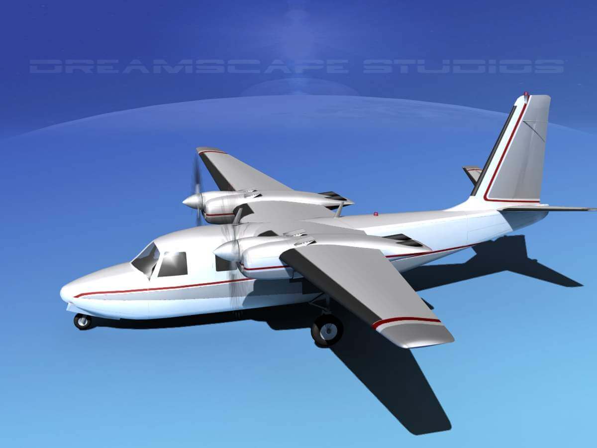 Rockwell Aero Commander 560 V16 - 3D Model by Dreamscape Studios