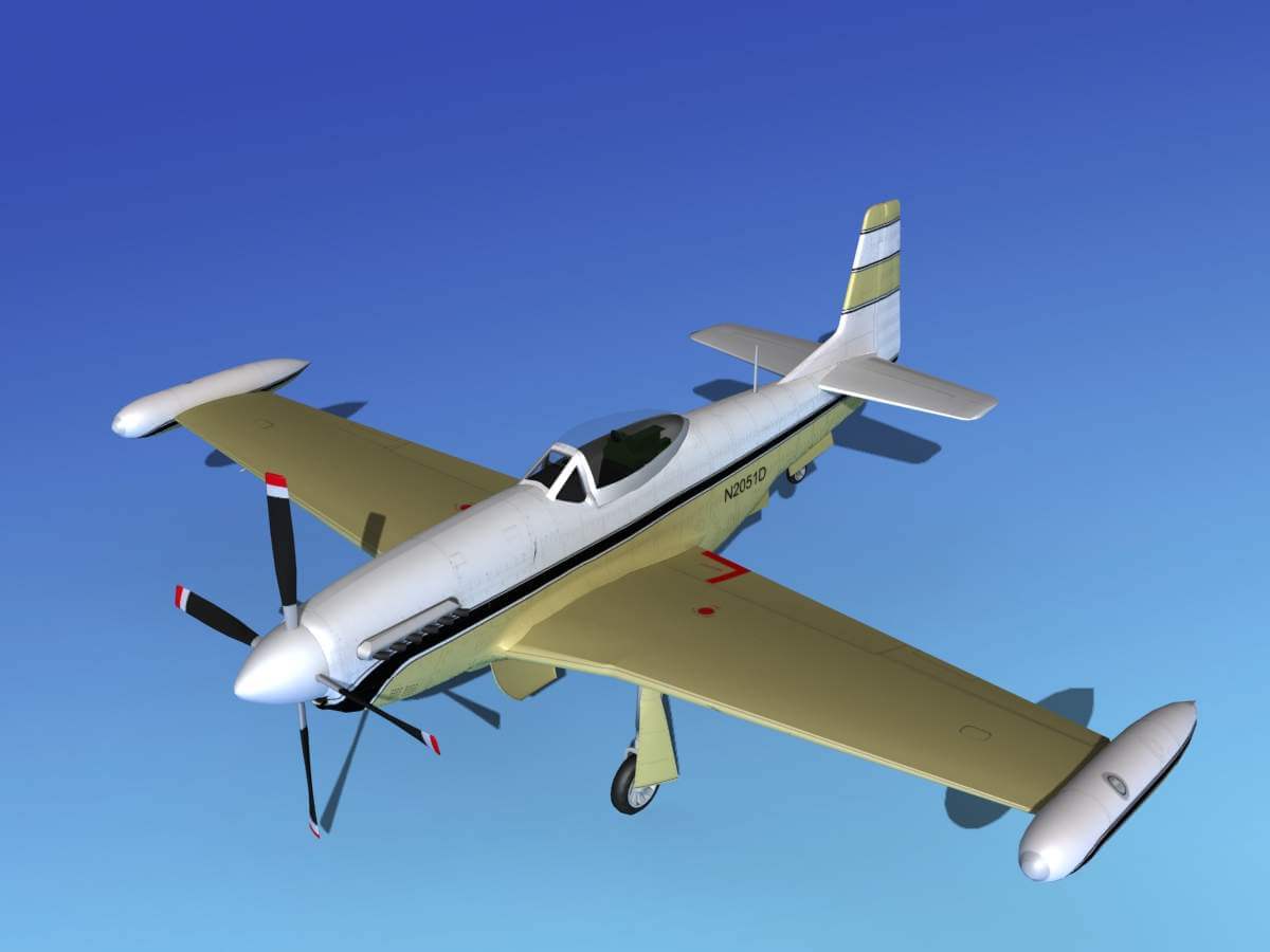 Rockwell Cavalier Mustang Civilian V01 - 3D Model by Dreamscape Studios