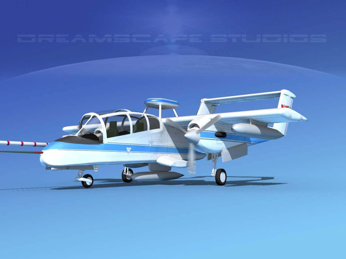 Rockwell OV-10 Bronco NASA 3D Model