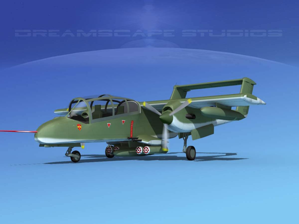 Rockwell OV-10 Bronco USA1 3D Model by Dreamscape Studios