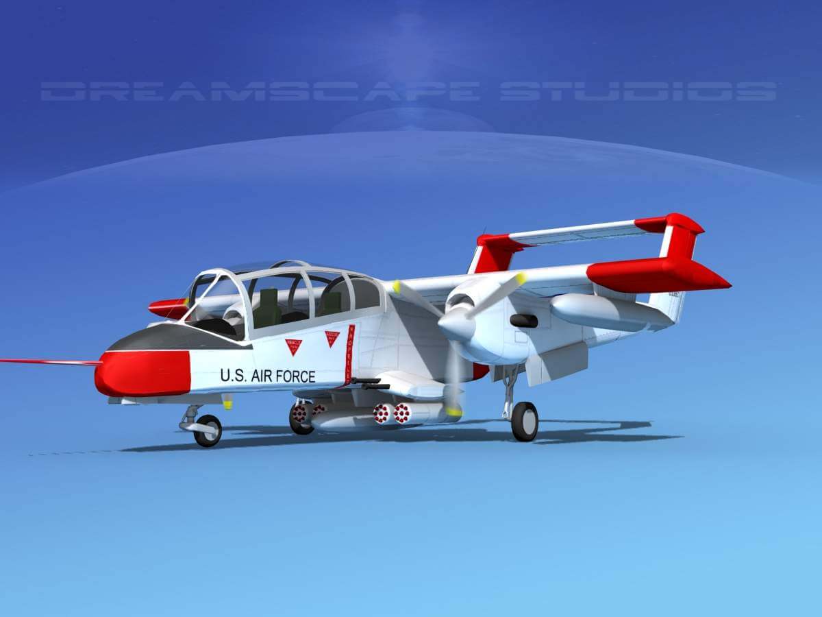 Rockwell OV-10 Bronco USAF1 3D Model by Dreamscape Studios