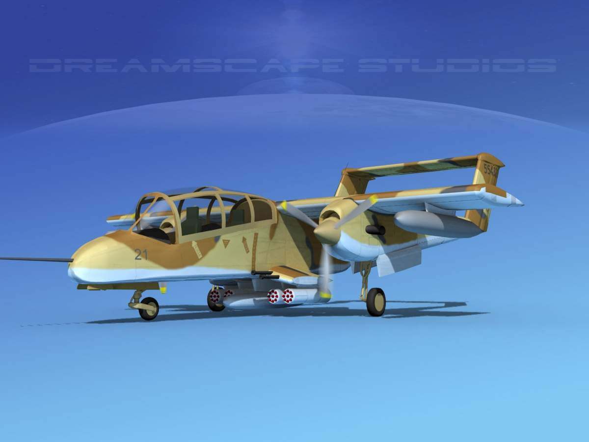 Rockwell OV-10 Bronco USMC DS 3D Model by Dreamscape Studios