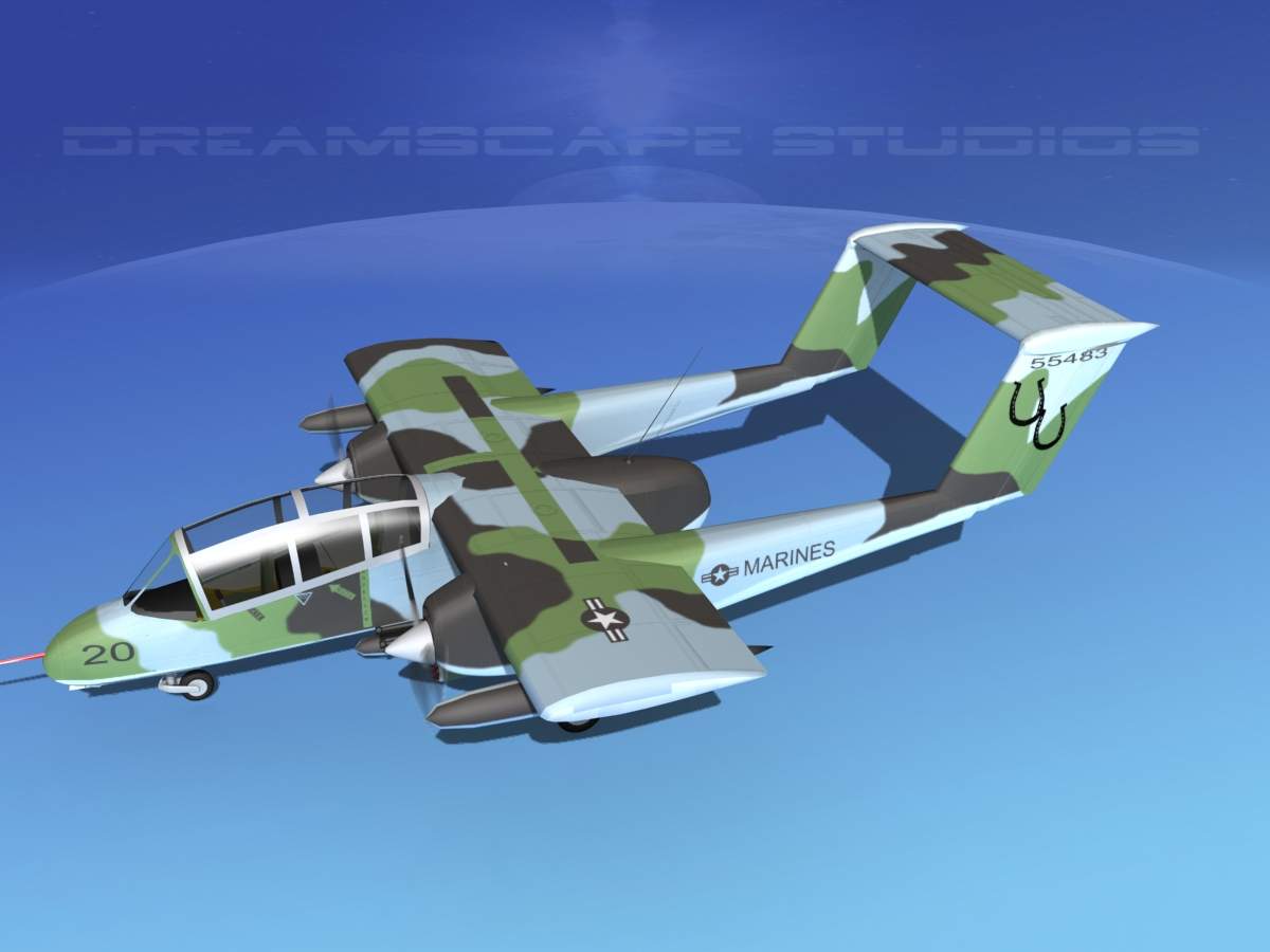 Rockwell OV-10 Bronco USMC3 3D Model by Dreamscape Studios
