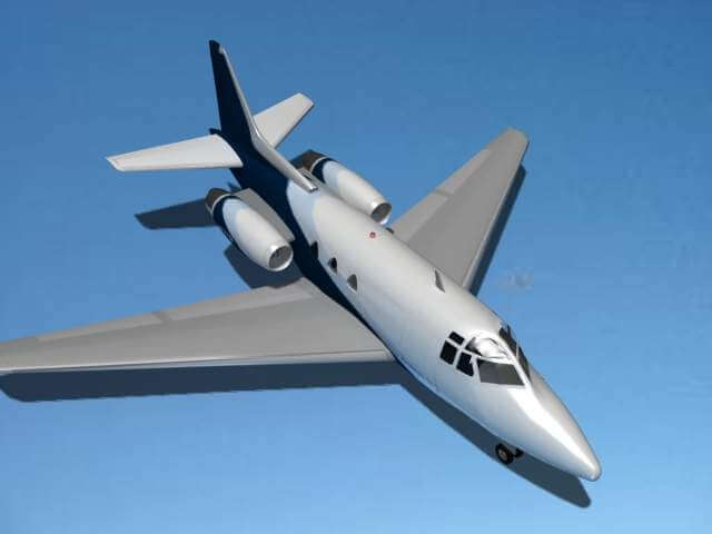 Rockwell Sabreliner 40 V08 - 3D Model by Dreamscape Studios