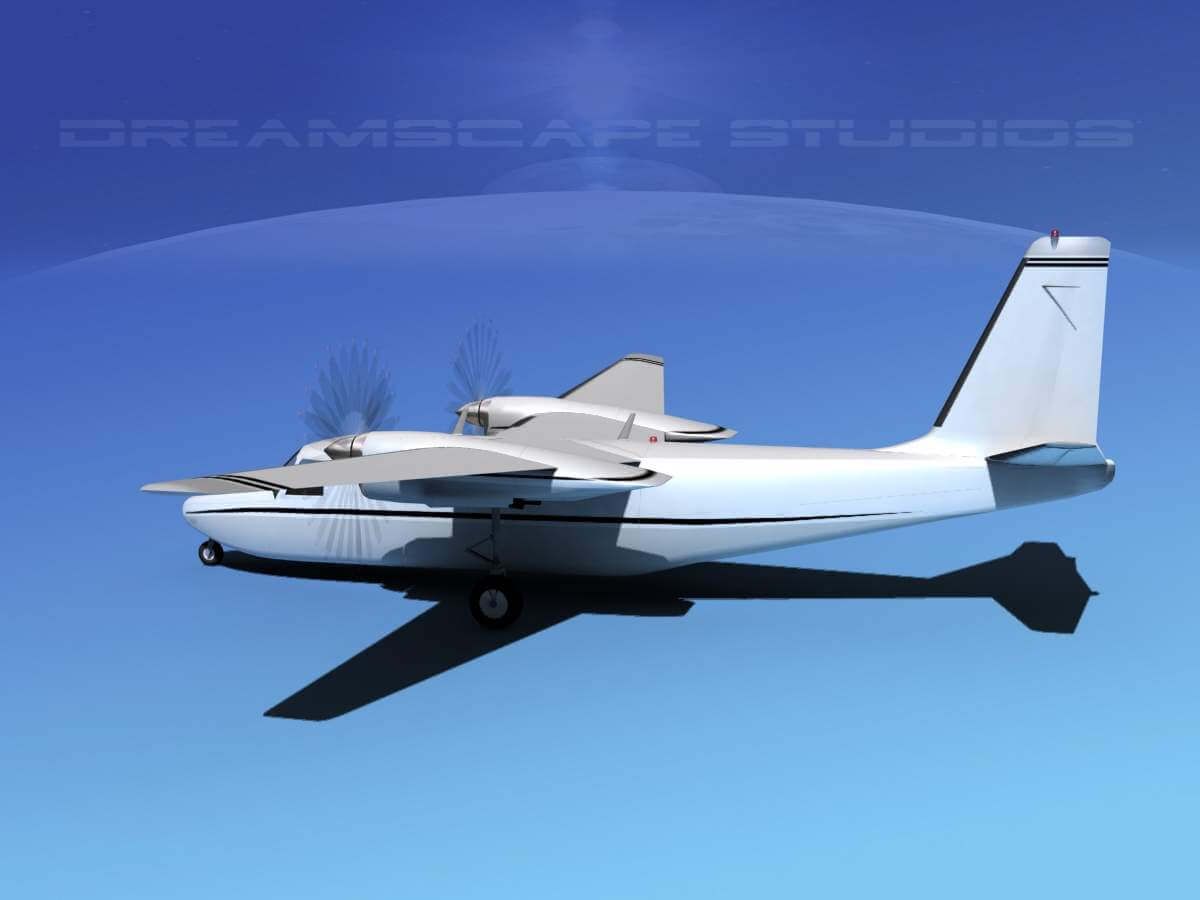 Rockwell Turbo Commander 690 V01 - 3D Model by Dreamscape Studios