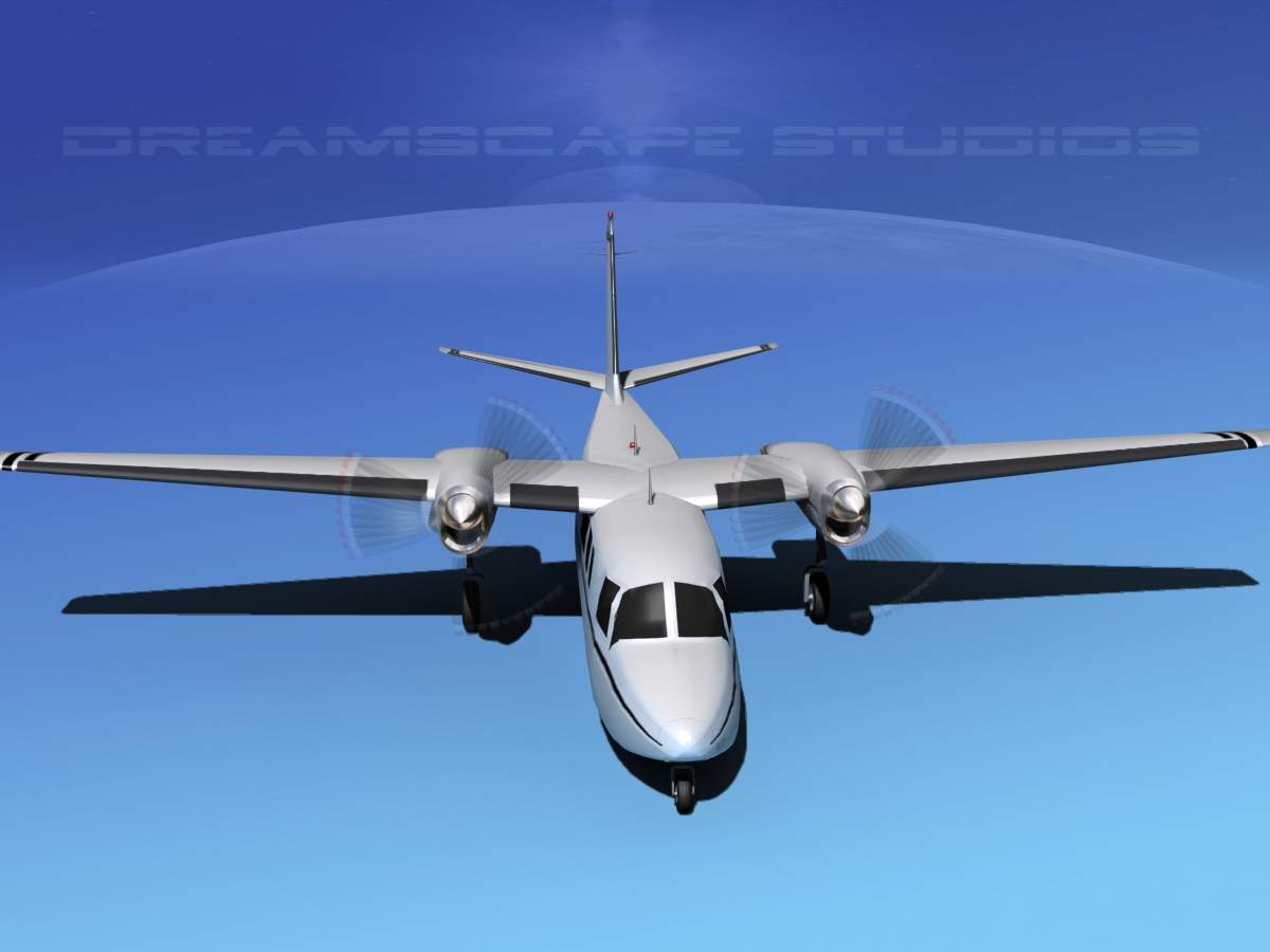 Rockwell Turbo Commander 690 V01 - 3D Model by Dreamscape Studios