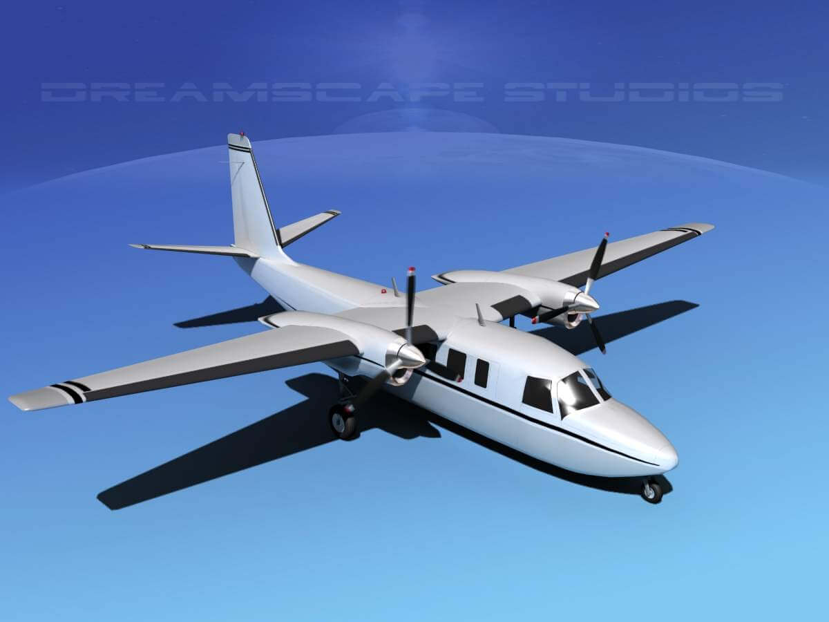 Rockwell Turbo Commander 690 V01 - 3D Model by Dreamscape Studios
