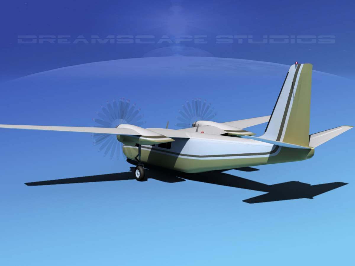Rockwell Turbo Commander 690 V03 - 3D Model by Dreamscape Studios