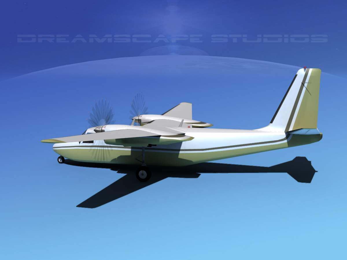 Rockwell Turbo Commander 690 V03 - 3D Model by Dreamscape Studios