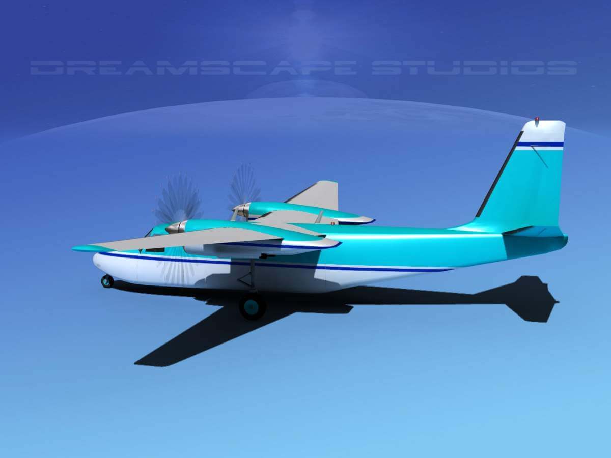 Rockwell Turbo Commander 690 V07 - 3D Model by Dreamscape Studios