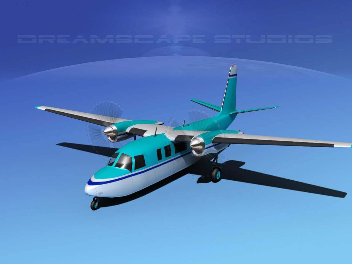 Rockwell Turbo Commander 690 V07 - 3D Model by Dreamscape Studios