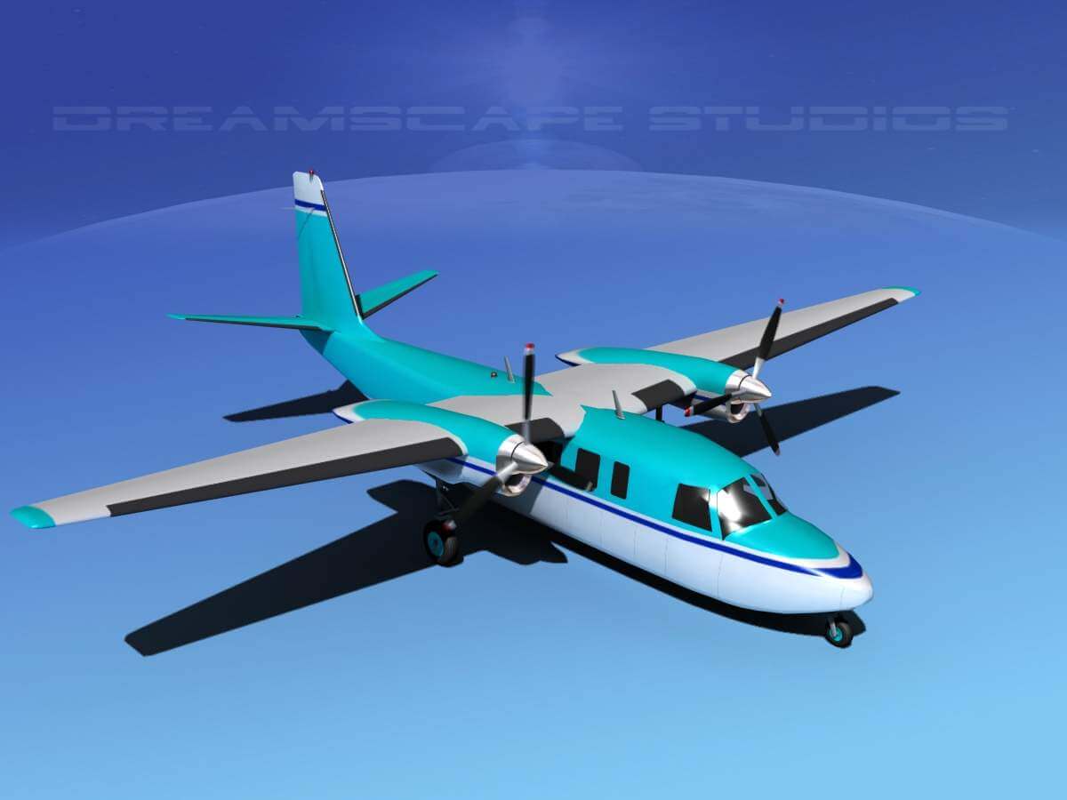 Rockwell Turbo Commander 690 V07 - 3D Model by Dreamscape Studios