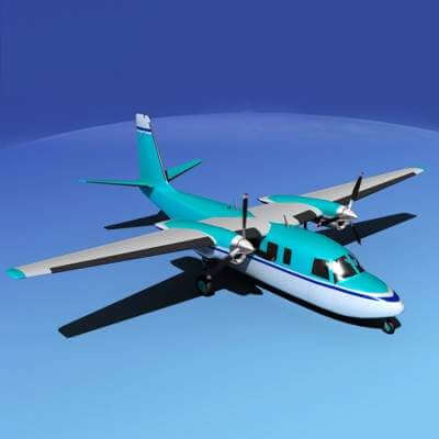 Rockwell Turbo Commander 690 V07 - 3D Model by Dreamscape Studios