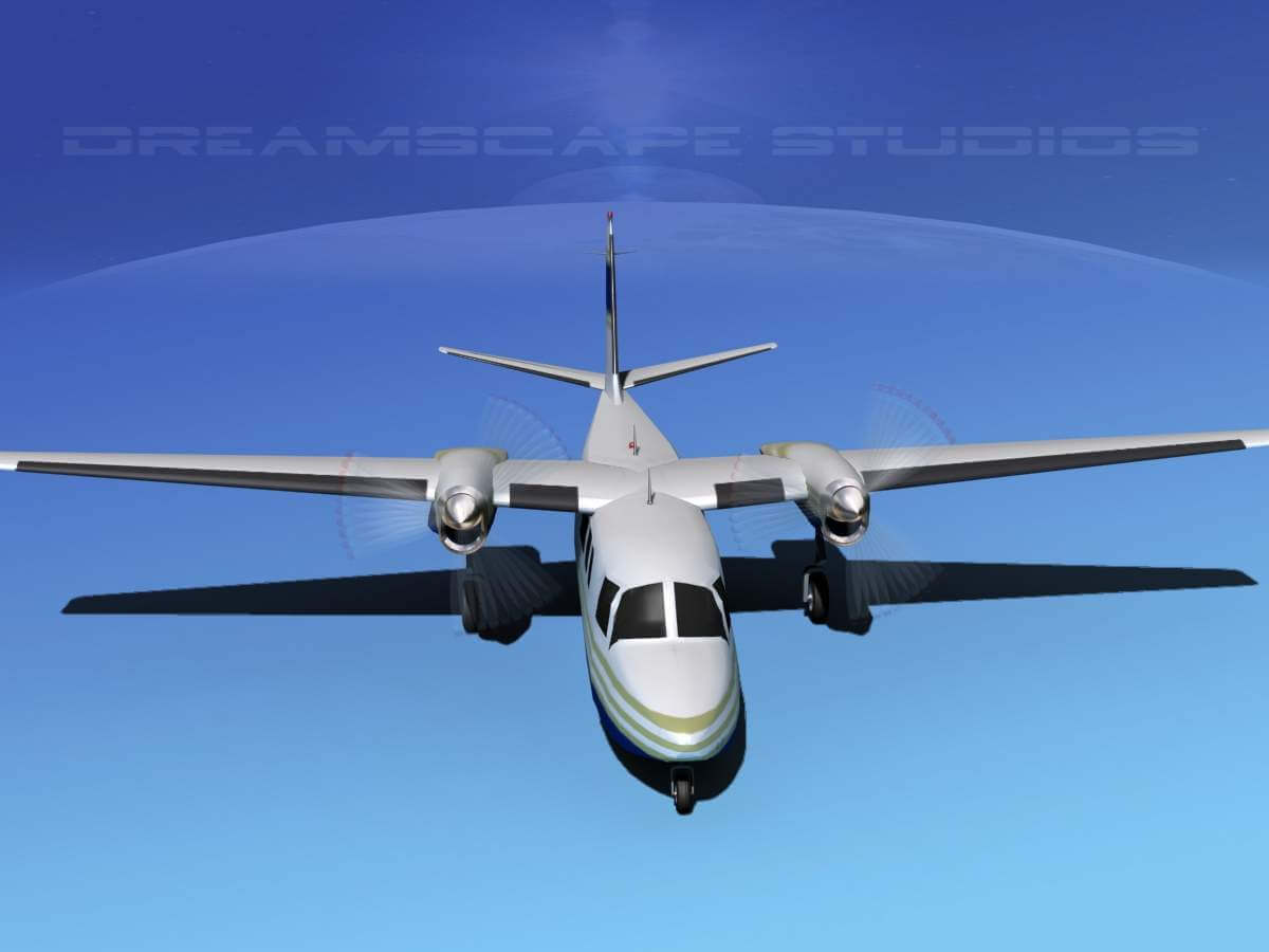 Rockwell Turbo Commander 690 V08 - 3D Model by Dreamscape Studios