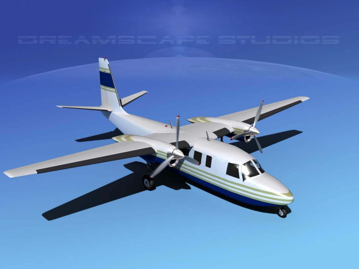Rockwell Turbo Commander 690 V08 - 3D Model by Dreamscape Studios