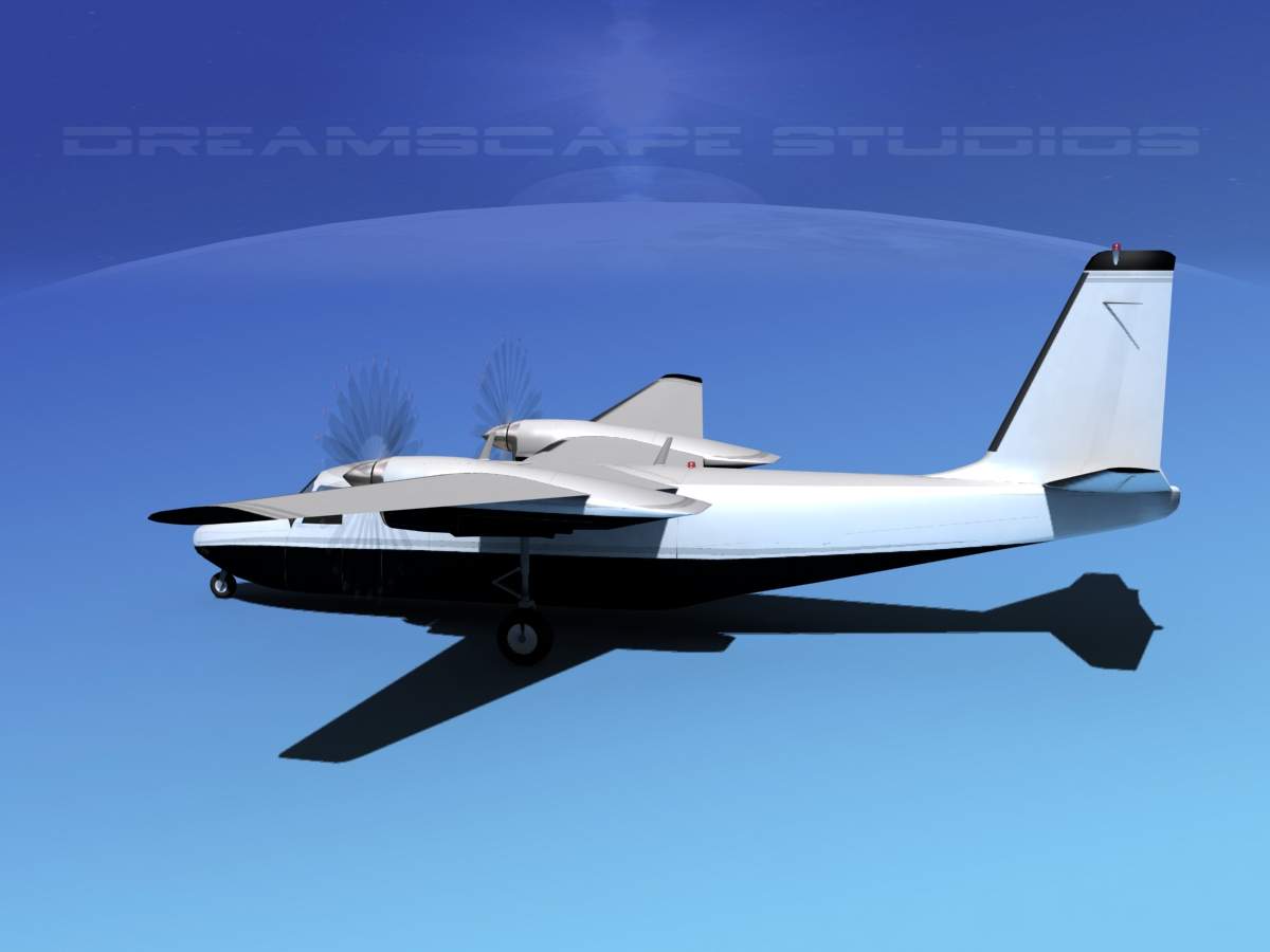 Rockwell Turbo Commander 690 V10 - 3D Model by Dreamscape Studios