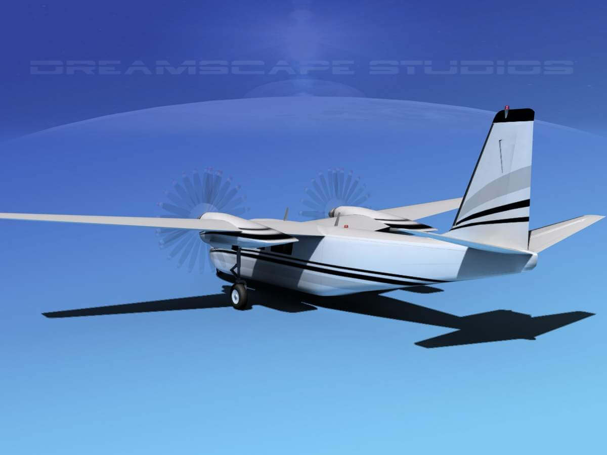 Rockwell Turbo Commander 690 V11 - 3D Model by Dreamscape Studios