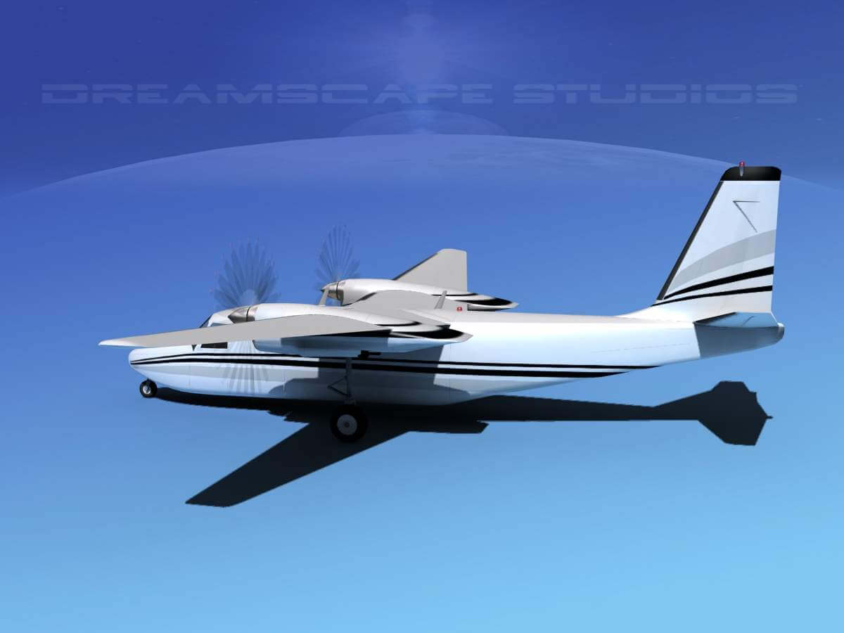 Rockwell Turbo Commander 690 V11 - 3D Model by Dreamscape Studios