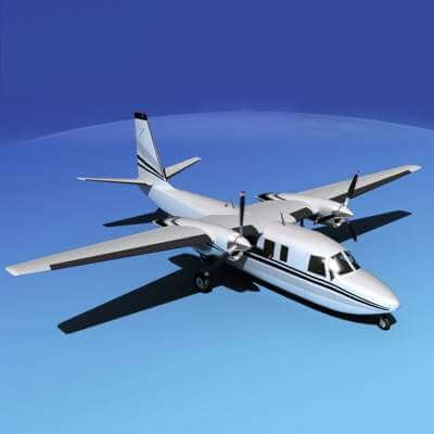 Rockwell Turbo Commander 690 V11 - 3D Model by Dreamscape Studios