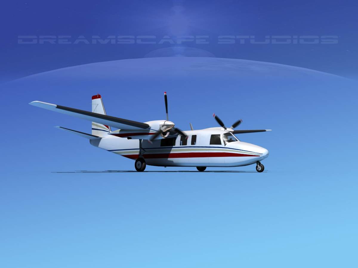 Rockwell Turbo Commander 690 V12 - 3D Model by Dreamscape Studios