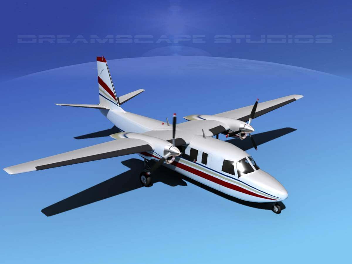 Rockwell Turbo Commander 690 V12 - 3D Model by Dreamscape Studios