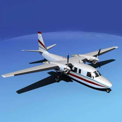 Rockwell Turbo Commander 690 V12 - 3D Model by Dreamscape Studios