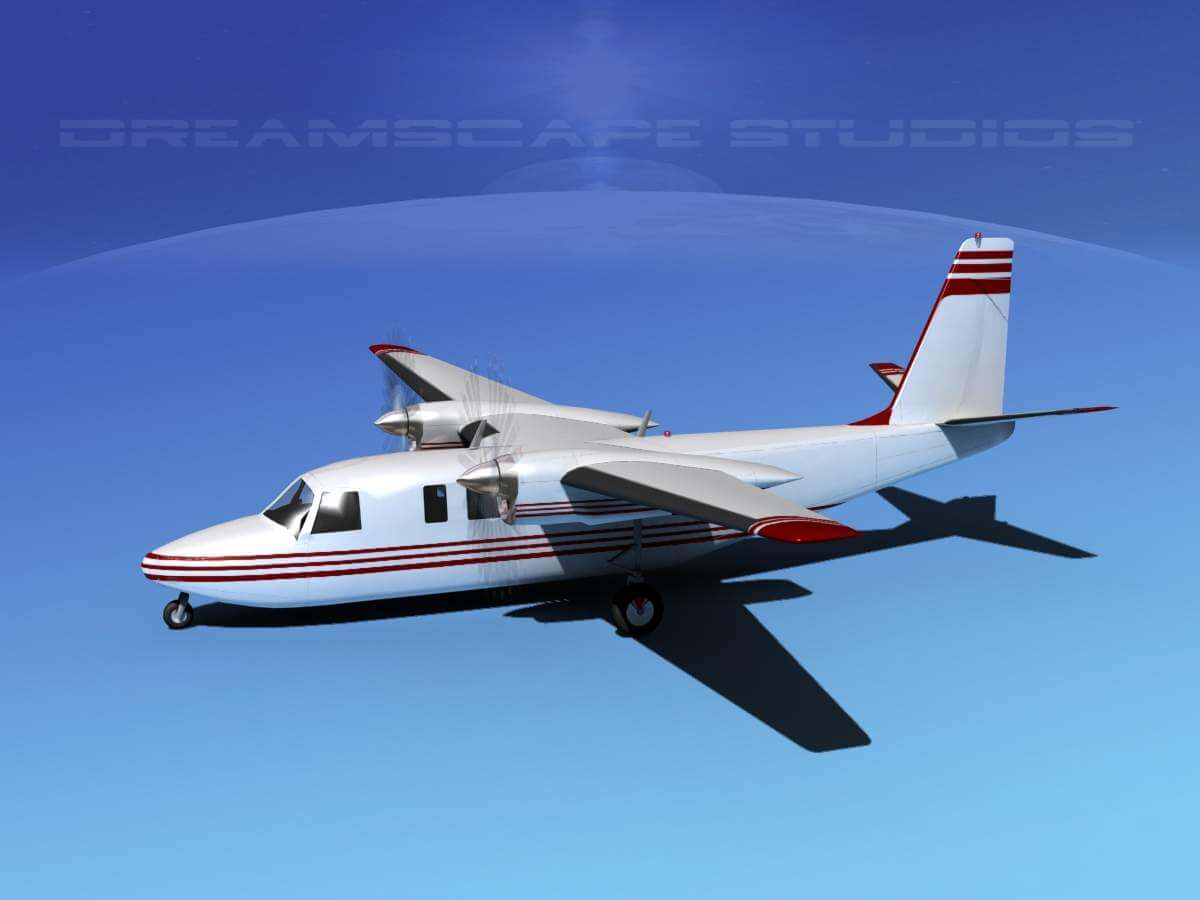 Rockwell Turbo Commander 690 V13 - 3D Model by Dreamscape Studios