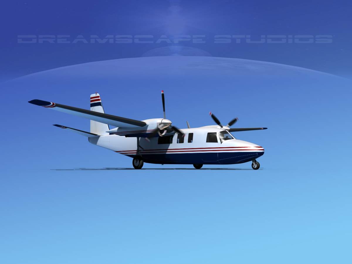 Rockwell Turbo Commander 690 V14 - 3D Model by Dreamscape Studios