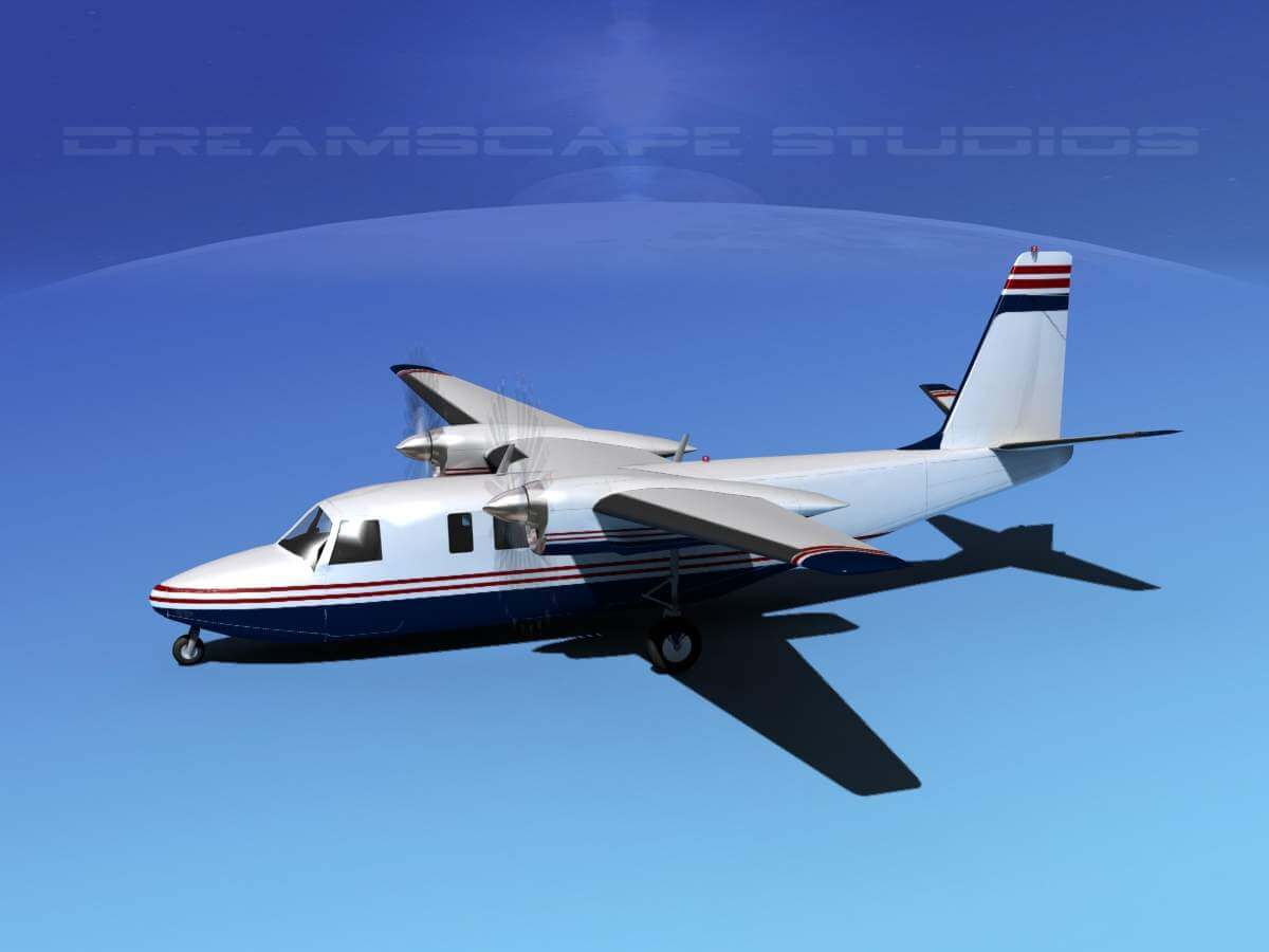 Rockwell Turbo Commander 690 V14 - 3D Model by Dreamscape Studios