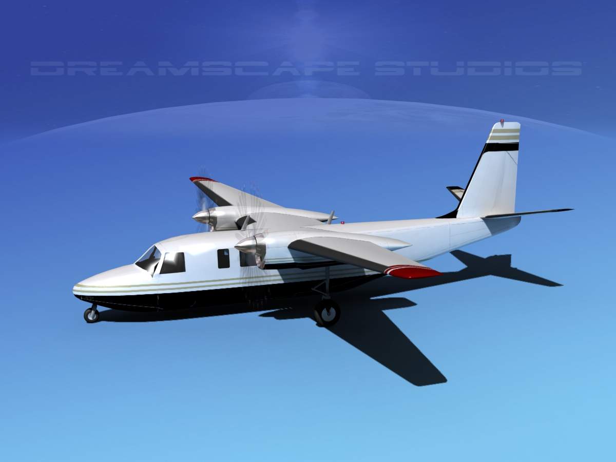 Rockwell Turbo Commander 690 V15 - 3D Model by Dreamscape Studios