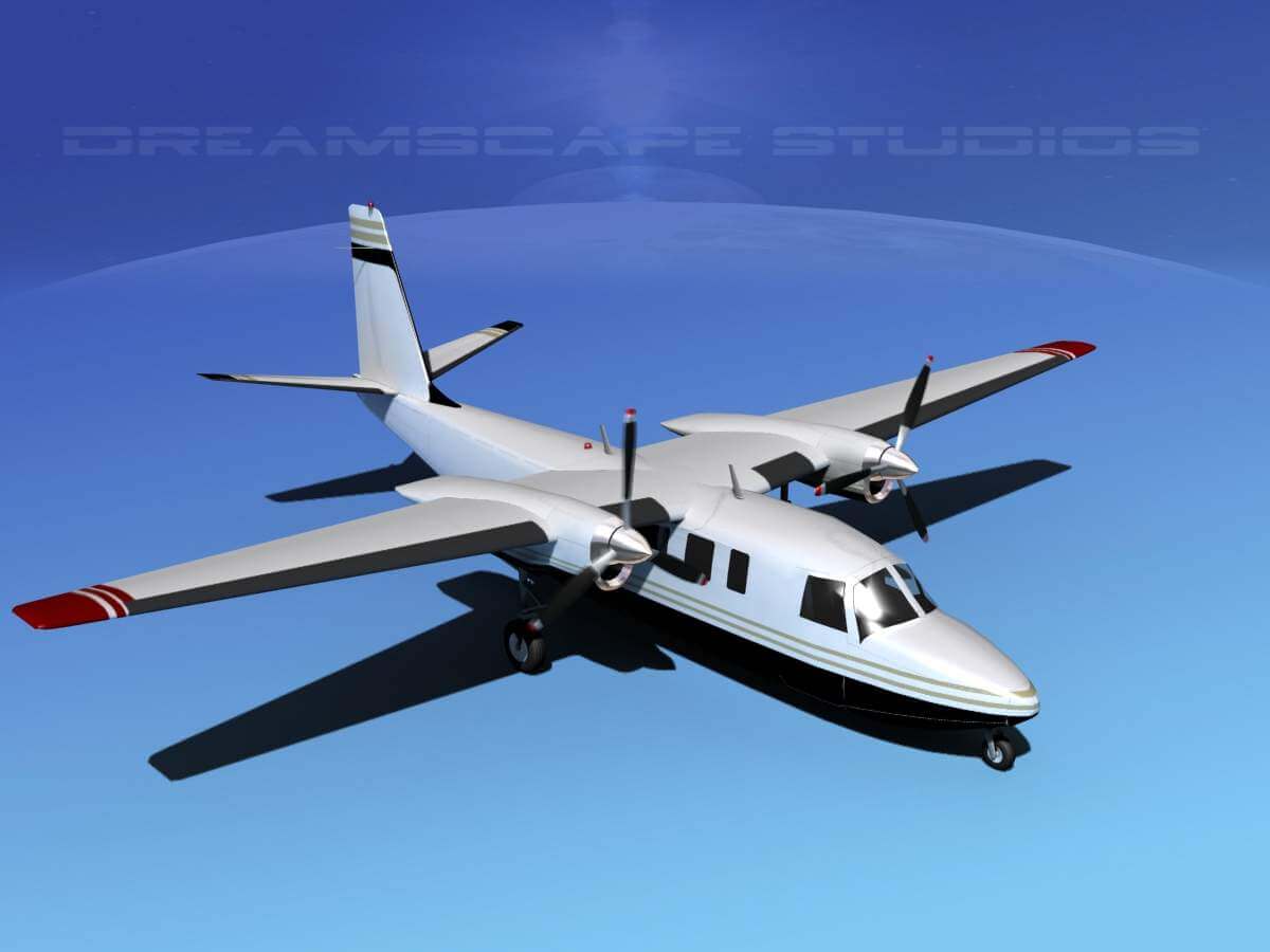Rockwell Turbo Commander 690 V15 - 3D Model by Dreamscape Studios