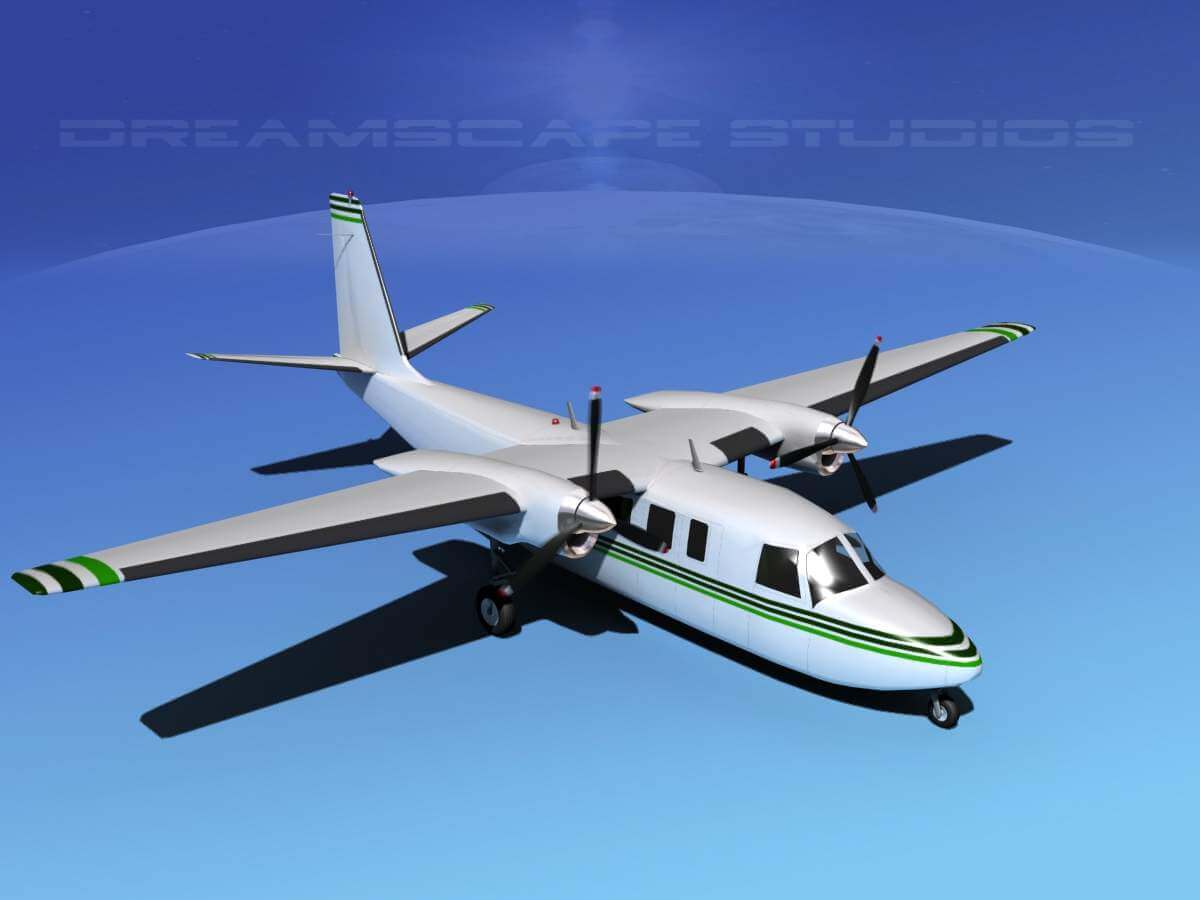 Rockwell Turbo Commander 690 V17 - 3D Model by Dreamscape Studios