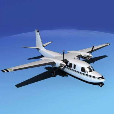 Rockwell Turbo Commander 690 V18 - 3D Model by Dreamscape Studios