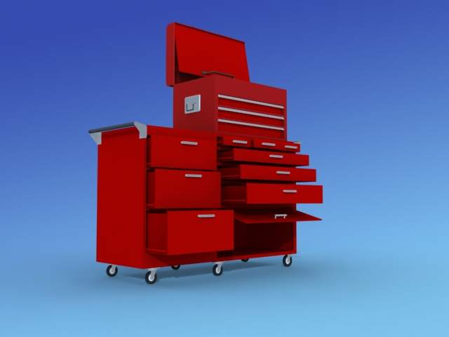 Rollaway Tool Box - 3D Model by Dreamscape Studios