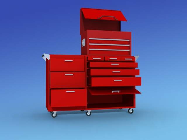 Rollaway Tool Box - 3D Model by Dreamscape Studios