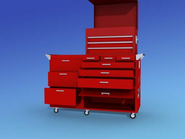 Rollaway Tool Box - 3D Model by Dreamscape Studios