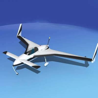 Rutan VariEze V02 - 3D Model by Dreamscape Studios