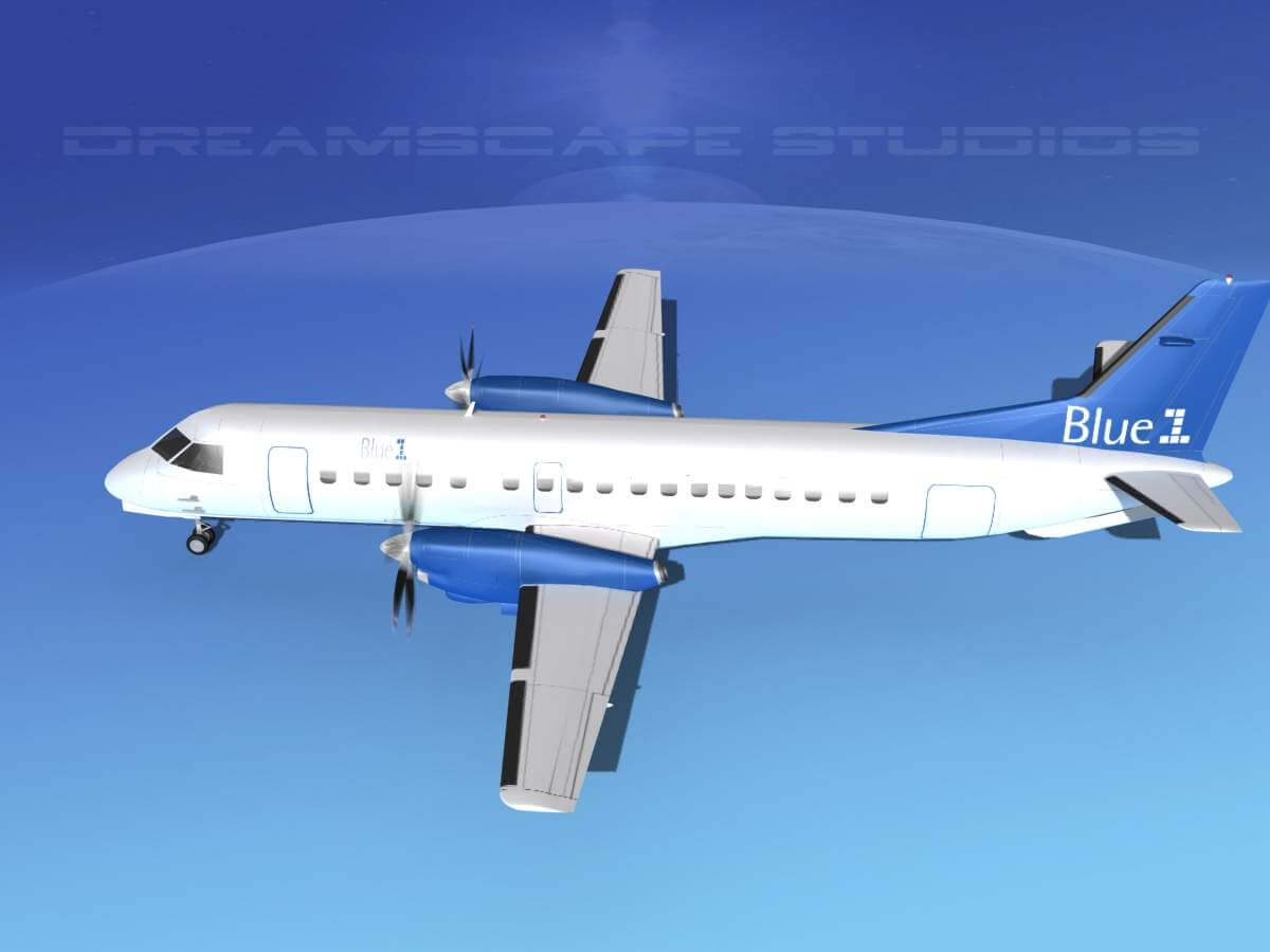 SAAB SF2000 Blue - 3D Model by Dreamscape Studios