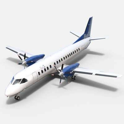 SAAB SF2000 Blue - 3D Model by Dreamscape Studios