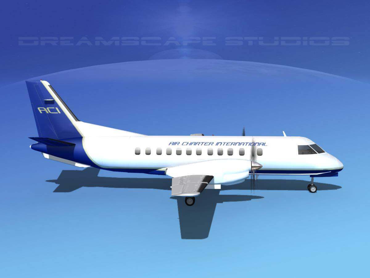 SAAB SF340 Air Charter Intl - 3D Model by Dreamscape Studios