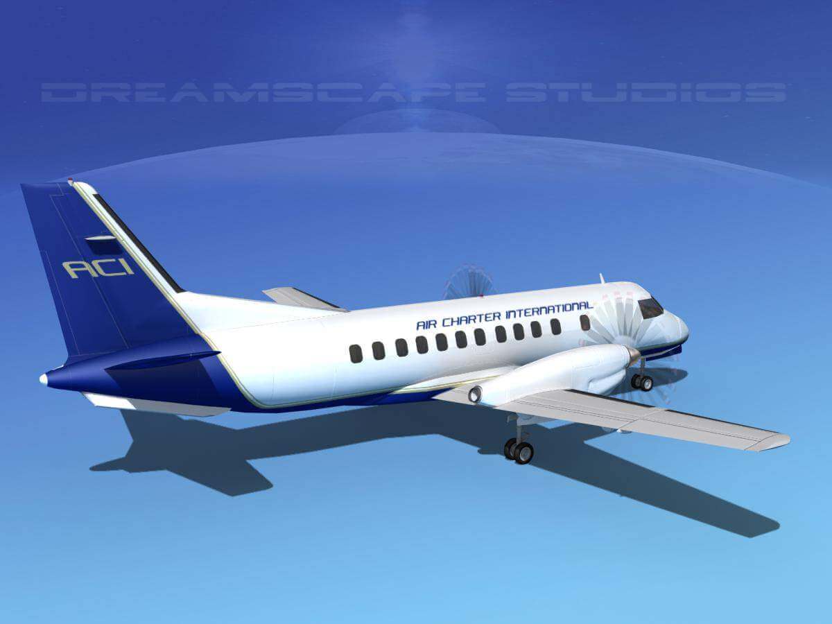 SAAB SF340 Air Charter Intl - 3D Model by Dreamscape Studios
