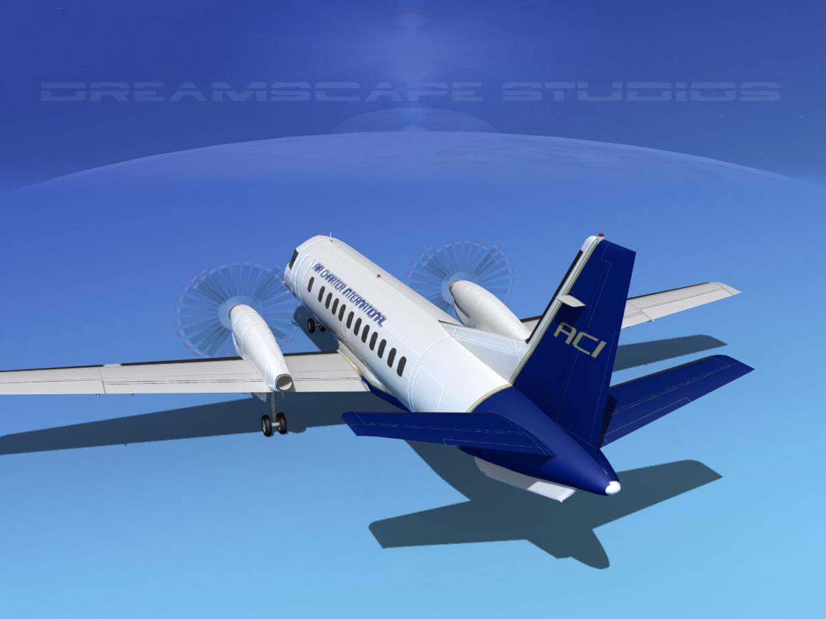 SAAB SF340 Air Charter Intl - 3D Model by Dreamscape Studios