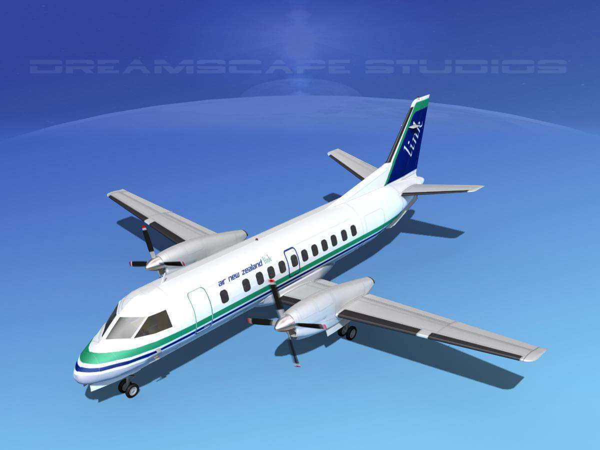 SAAB SF340 Air New Zealand Link - 3D Model by Dreamscape Studios