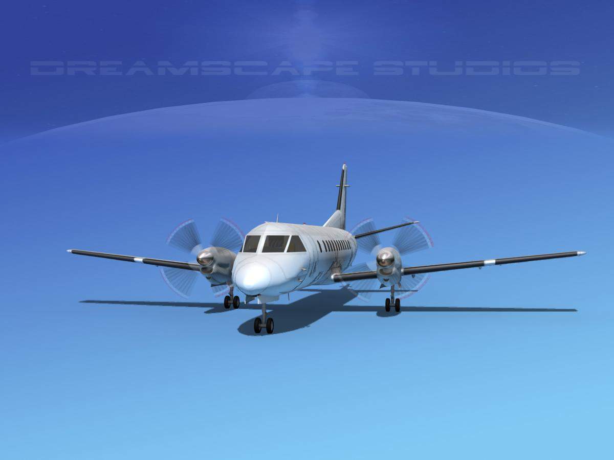 SAAB SF340 Bare Metal - 3D Model by Dreamscape Studios