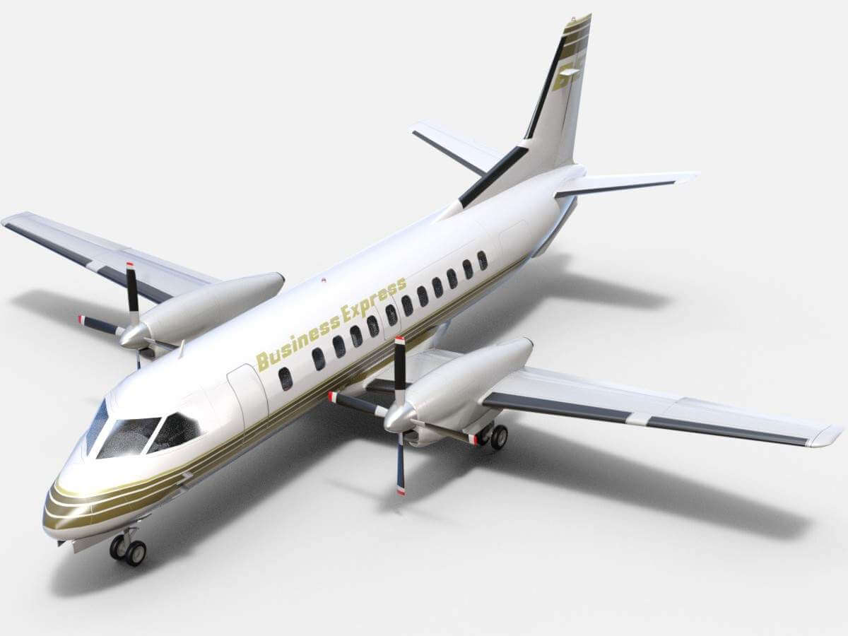 SAAB SF340 Business Express - 3D Model by Dreamscape Studios